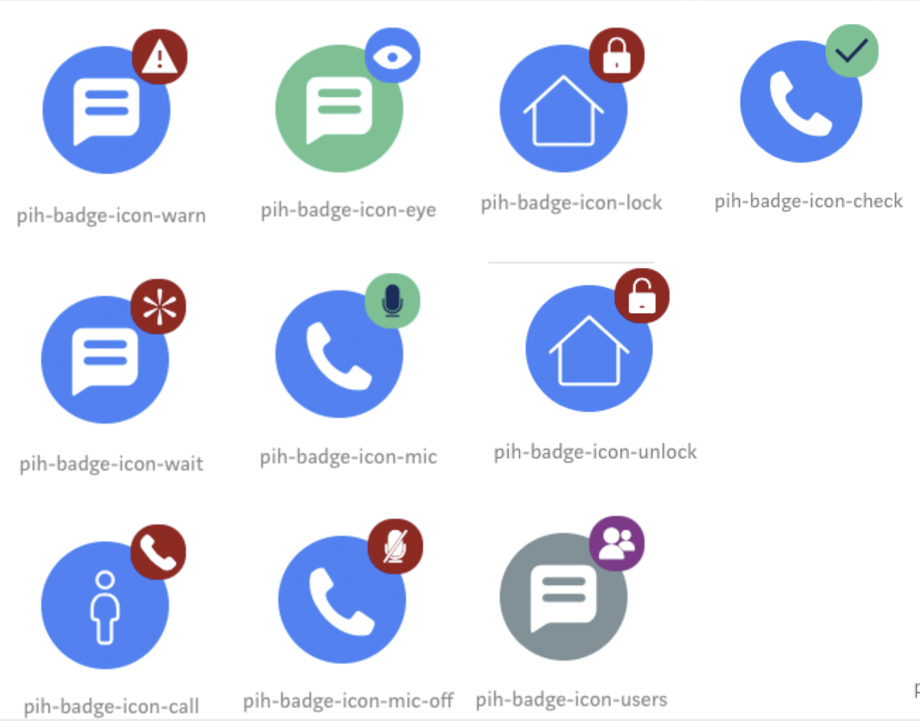 Badge Icons with status | Support Center