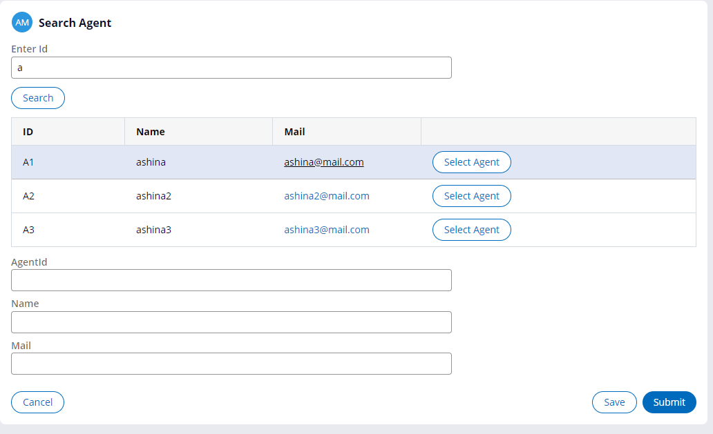 How to send data to input fields using button click ? | Support Center