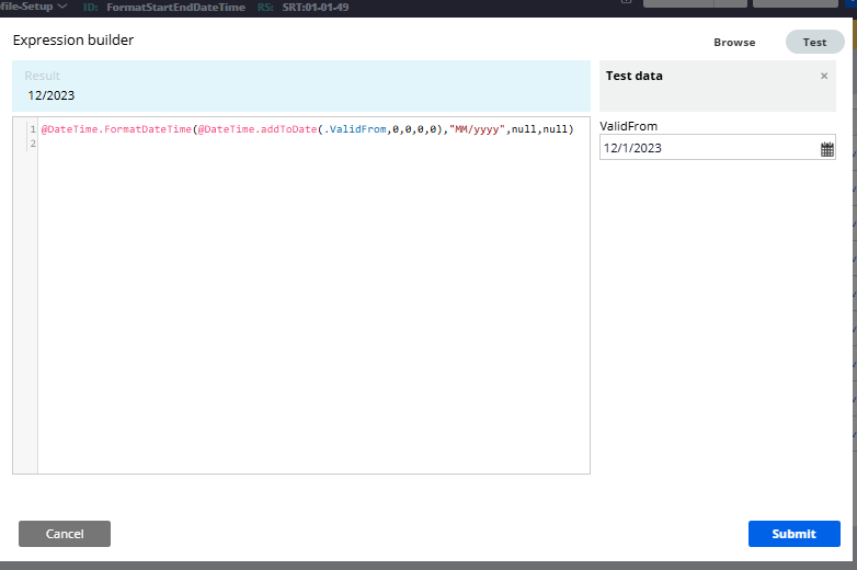 DOB property needs to be displayed in MMYYYY format using edit input ...