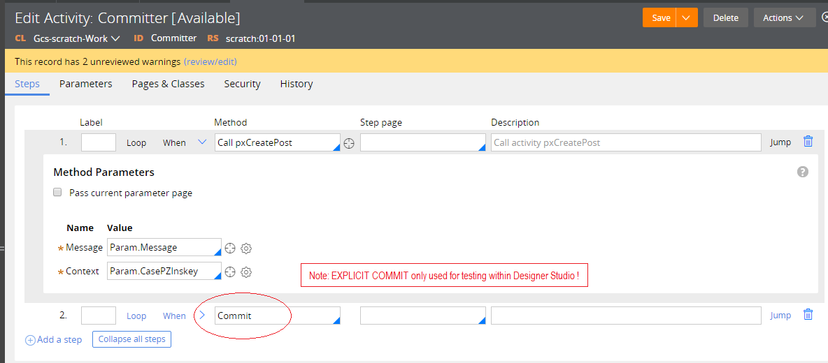 Pega Pulse How To Create Posts From An Activity etc Support Center